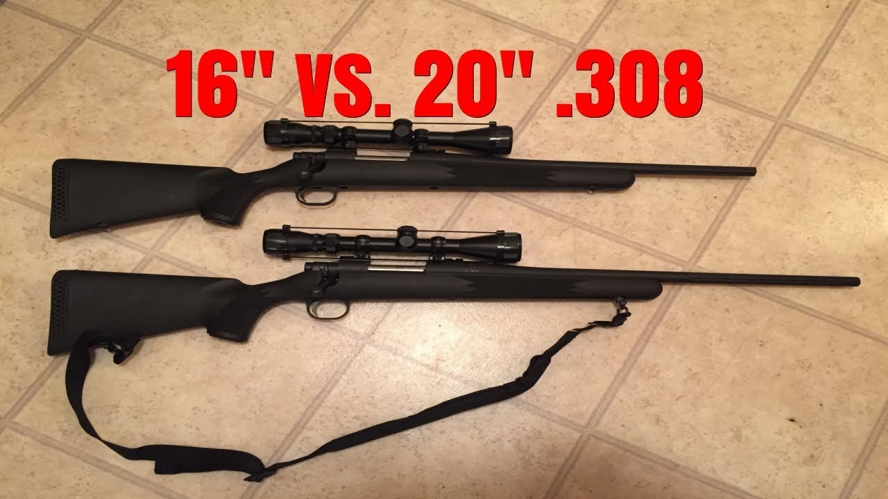 .308 Velocity Test - 16" vs. 20" Barrels - YouTube