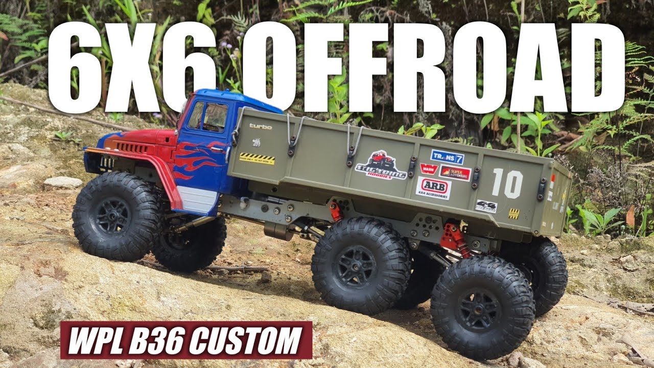 RC 6x6 TRUCK OFFROAD 1/16 ‼️ ASMR ‼️ WPL B36 CUSTOM ‼️ - YouTube