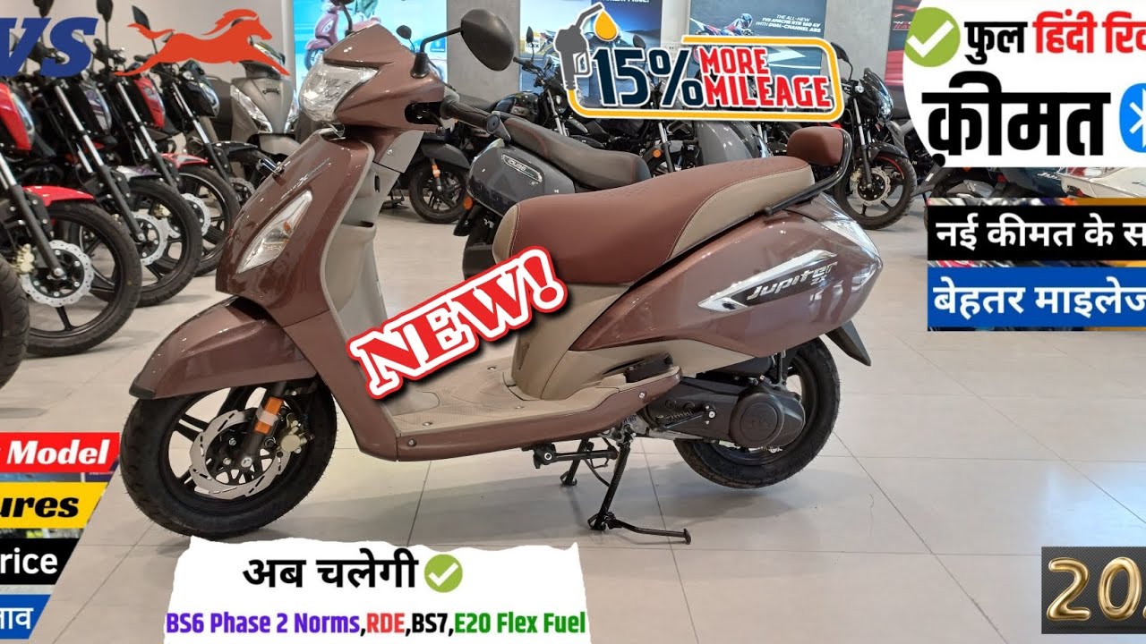 Finally New TVS Jupiter SmartXconnect 2024 Model Full Walkaround Review ...