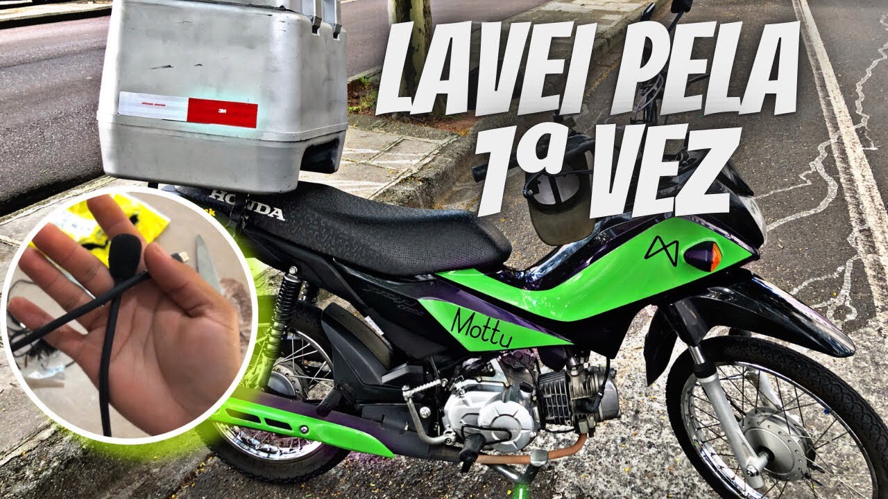 BAÚ DE 80LT NA POP 110 | Lavando a moto + Teste Microfone Motovlog ...