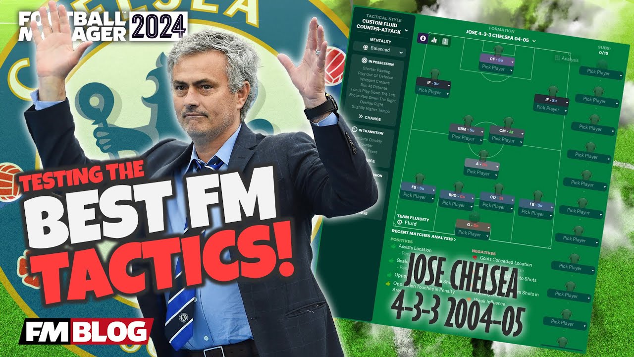 Testing the Best FM24 Tactics - Jose's Chelsea 4-3-3 2004-05 | Football ...