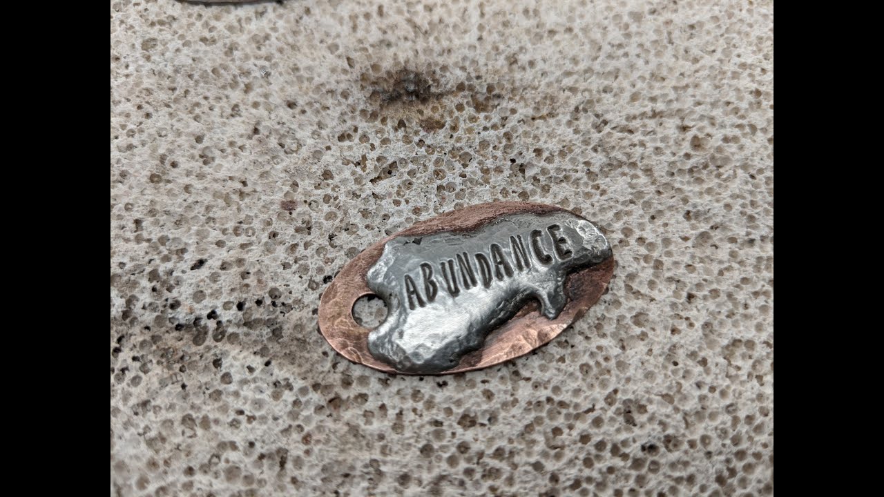 Smashed Penny with Solder and Stamped Word Pendant Charm - YouTube