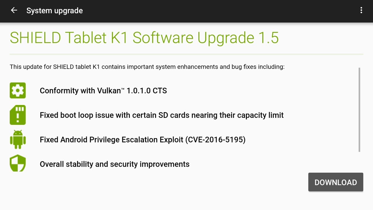 Nvidia SHIELD TABLET K1 SOFTWARE UPGRADE 1.5 - YouTube