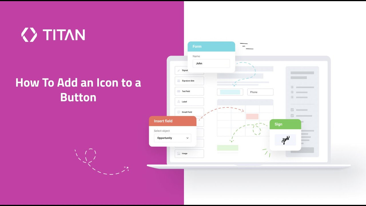 Titan Web: How To Add an Icon to a Button - YouTube