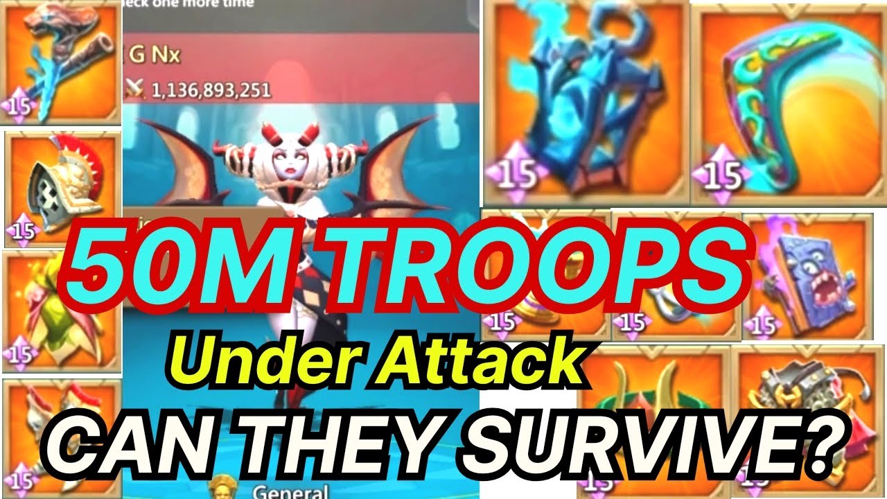 50M Troops Under Attack in Lords Mobile – Back to Back Rallies - YouTube