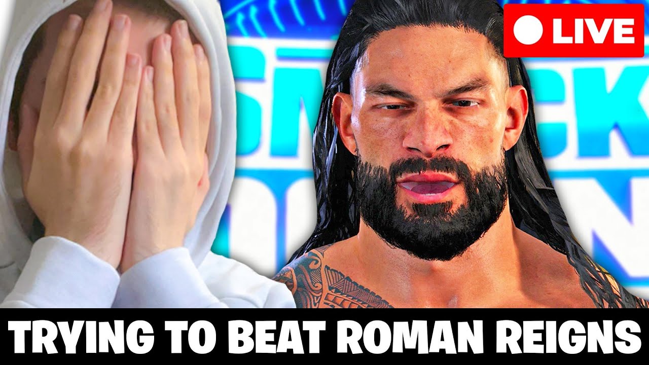 Trying to Beat Roman Reigns . . . { LIVE } GOODBYE WWE 2K22 - YouTube