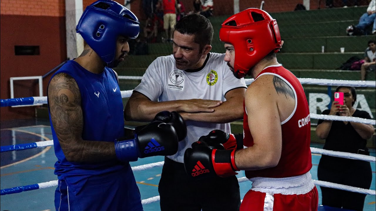 Luta boxe Amador Fernando Vinicius (Jau) 80kg (Primeira luta Estreia ...