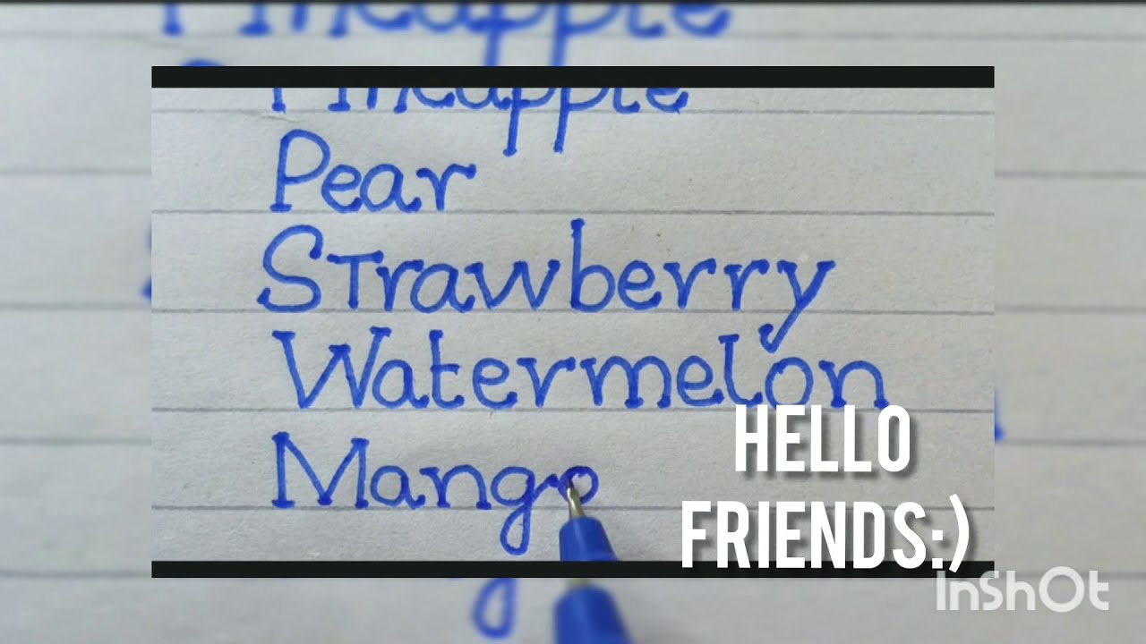 Simple English handwriting|how to write neatly - YouTube