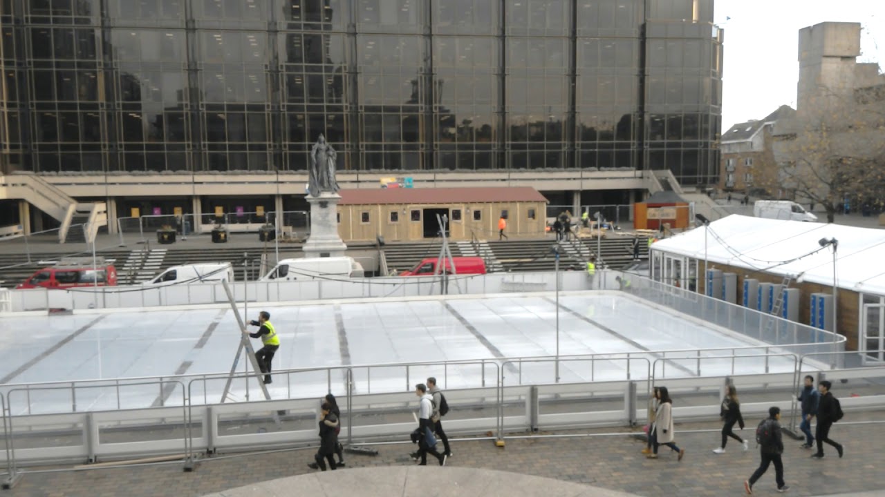 Guildhall Square ice skating - YouTube
