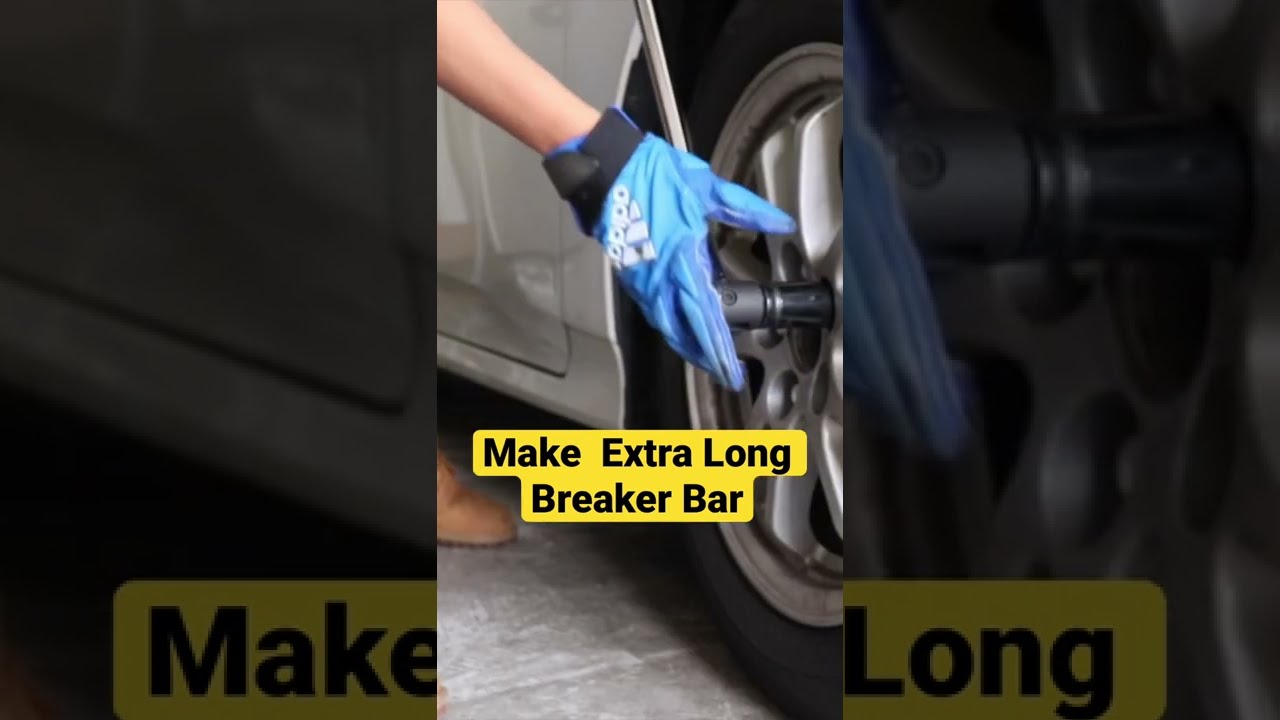 Stuck lug nuts Make your breaker bar extra long to loosen lug nuts with this cheap easy hack