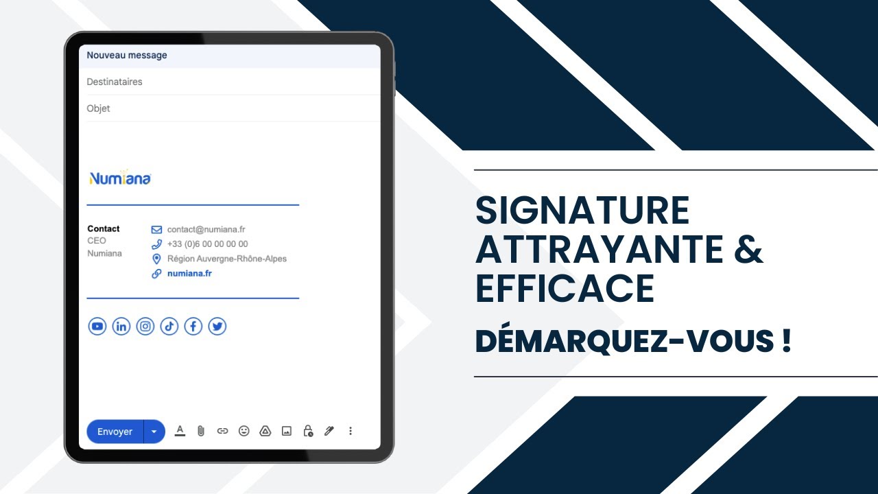 Créer une signature mail professionnelle en quelques minutes - YouTube