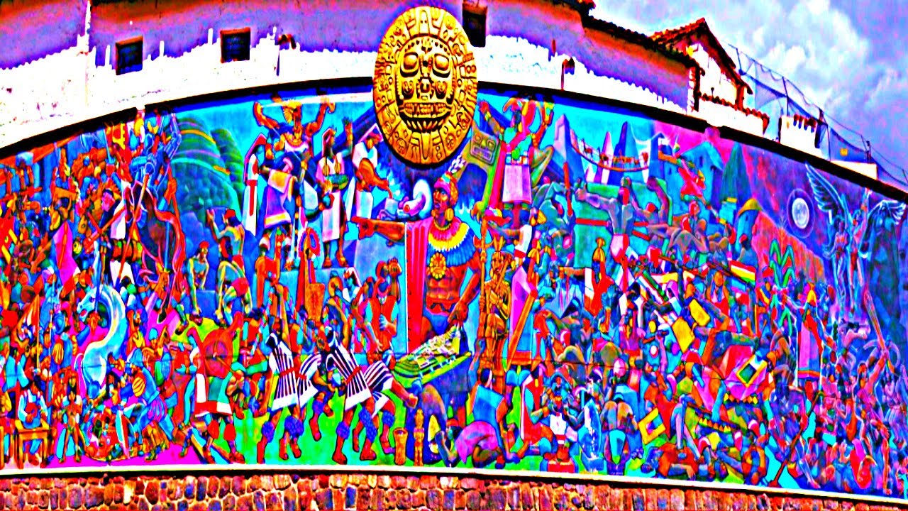 Cusco Mural Shows History Of Peru - By Juan Bravo - YouTube