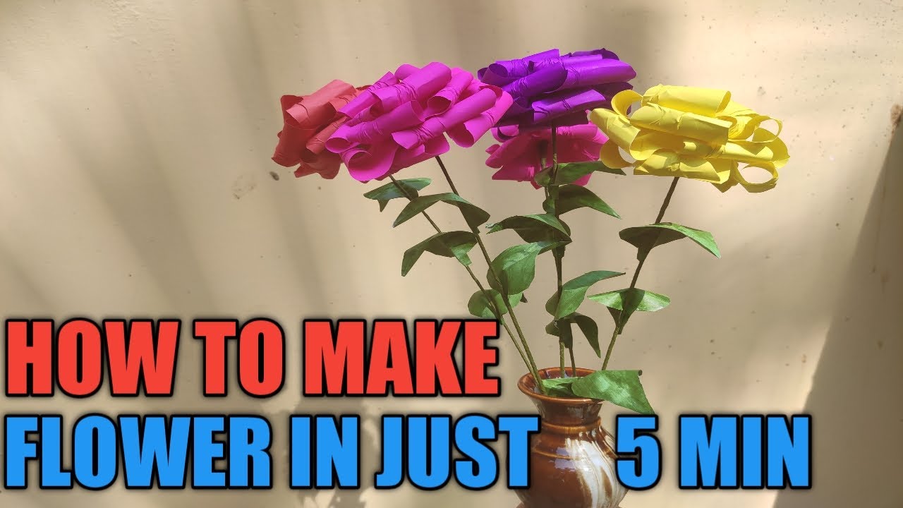 How to Make flower in just 5 minutes | simple DIY | easy method - YouTube