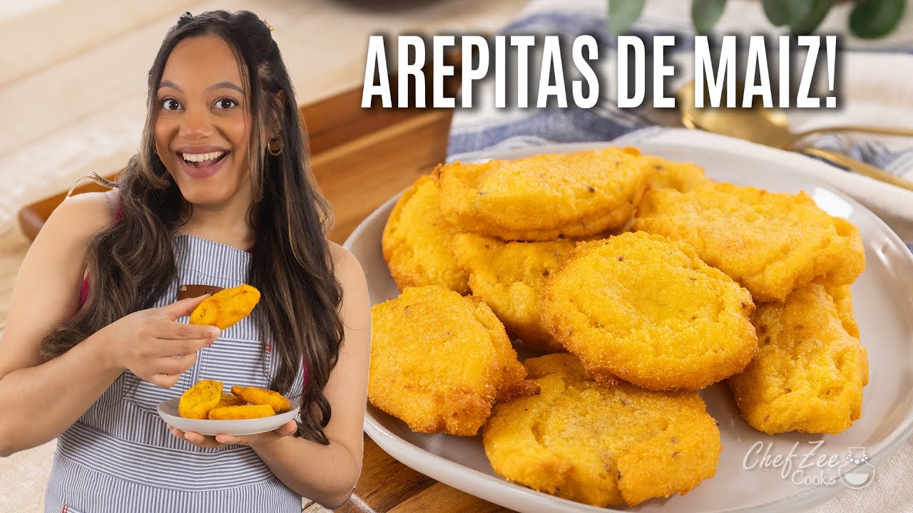 Dominican Style Arepitas de Maiz | Cornmeal Fritters | Chef Zee Cooks ...