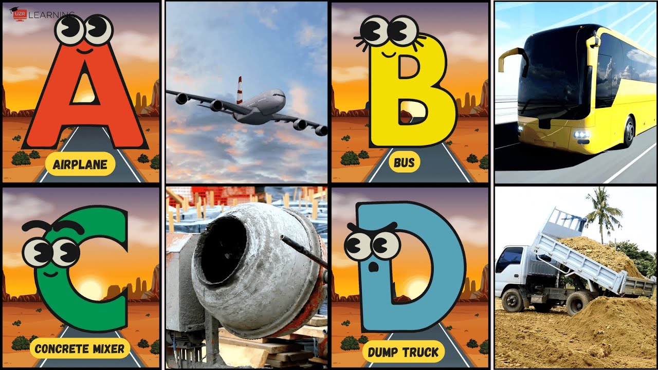 ABC Vehicle Song for Kids | A to Z Transportation Phonics | Learn ...
