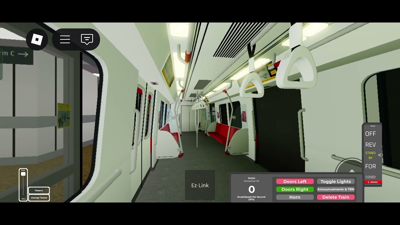 Driving the PMSM C151 Roblox SMRT in the North-South line. - YouTube