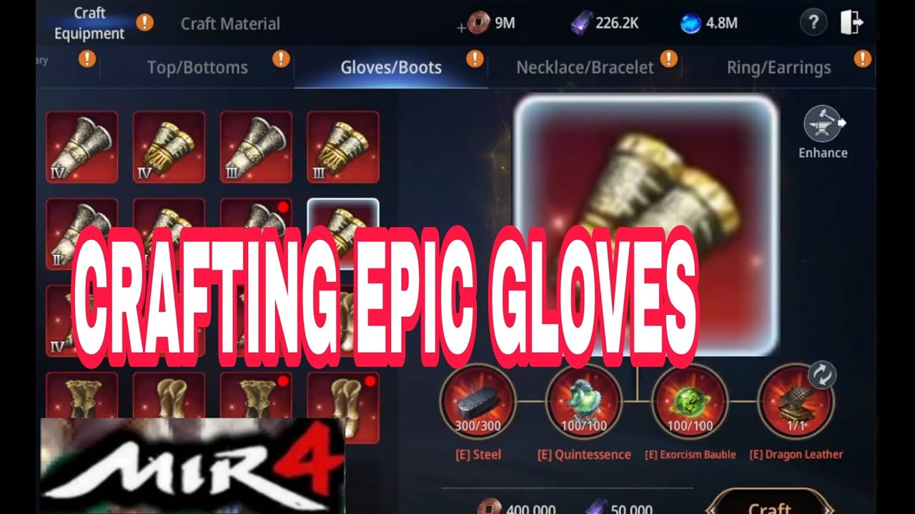 Mir4 Crafting My 3rd Epic Equipment - YouTube