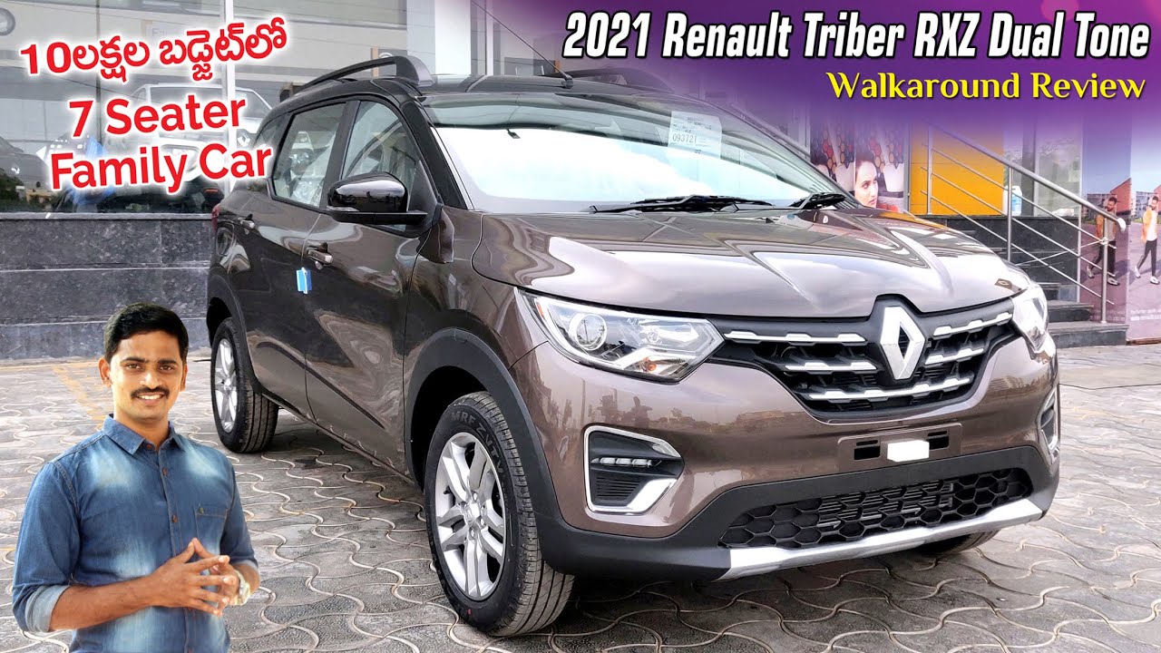2021 Renault Triber RXZ Dual Tone I Walkaround Review in Telugu I New ...