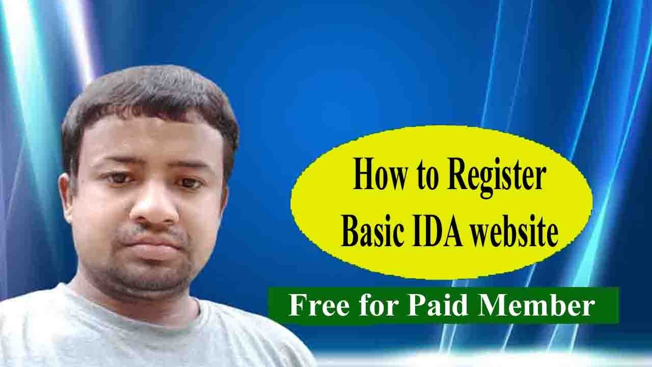 How to Register Basic IDA website - YouTube