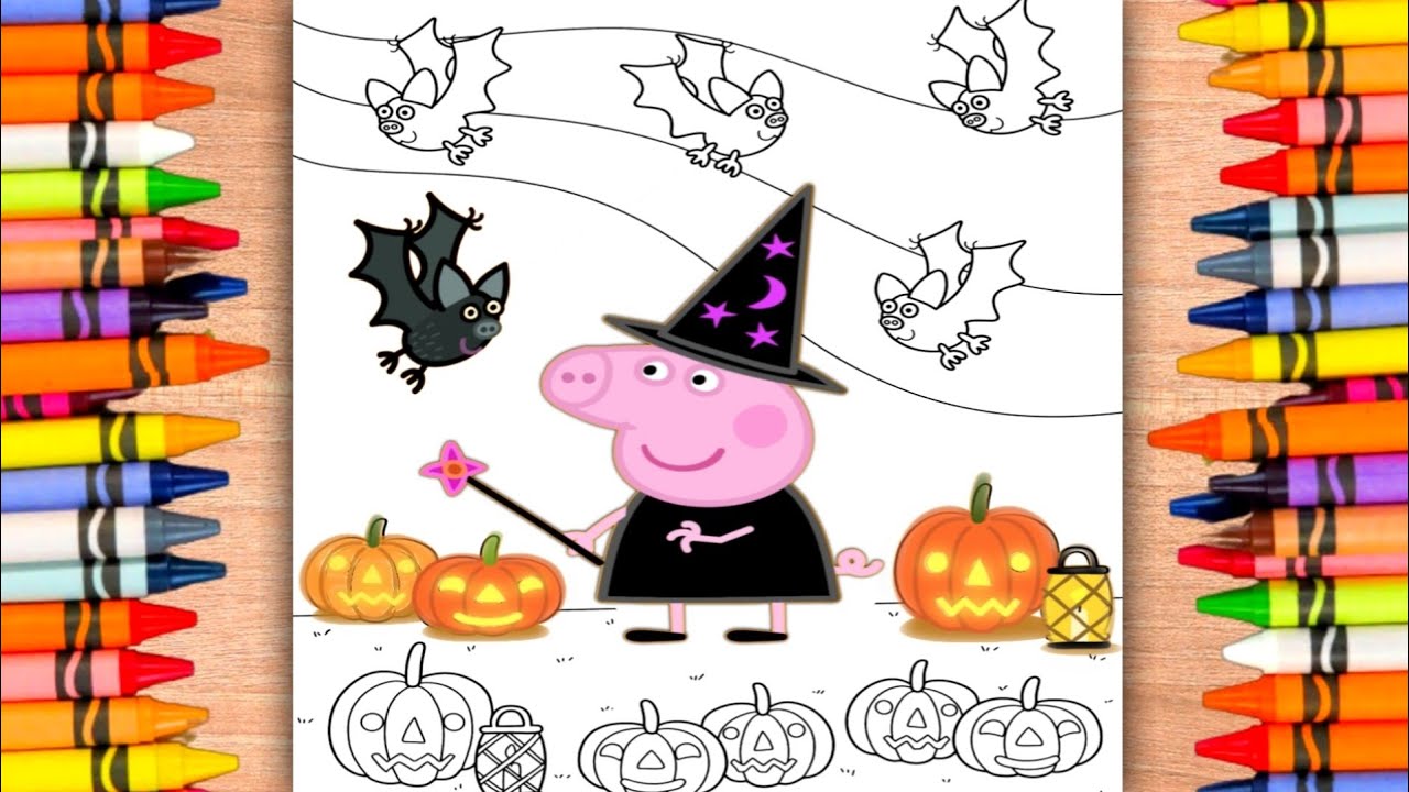 Master Peppa Pig Drawing for Kids: Step-by-Step Halloween Art Tutorial ...