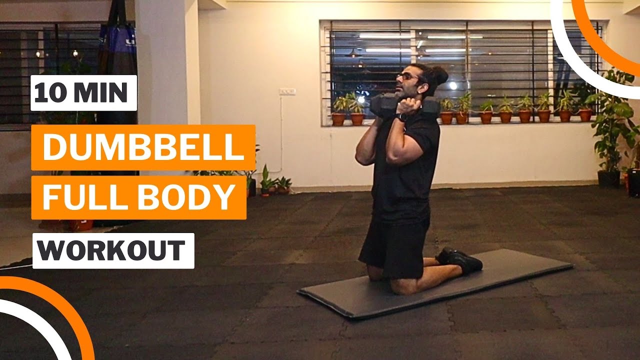 10 Minutes Dumbbell Full Body Workout || Nikk Fit World || Coach Nikk ...