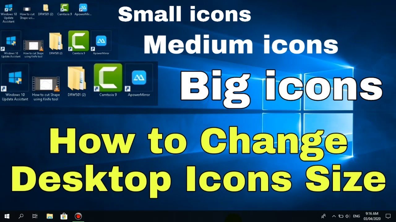How to Change Desktop Icons Size | PC Computer Tutotial | Computer Tips ...
