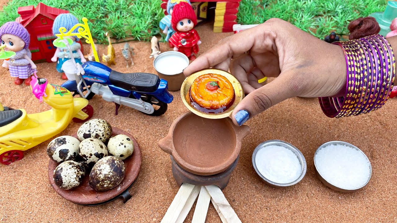 Miniature Caramel Pudding | Mini Cooking | Dessert Recipe |Tiny Cooking ...