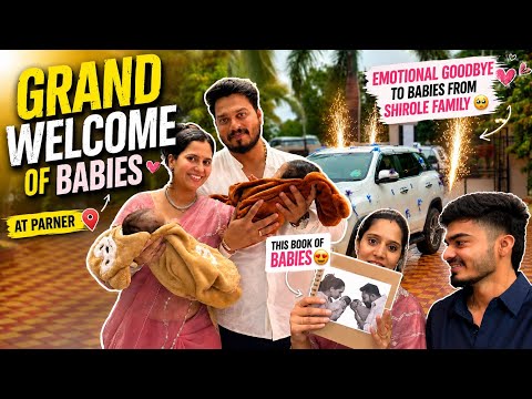 WE COULDN’T HOLD OUR TEARS…🥹 | SHREYA DI’S BIRTHDAY & TWINS’ GRAND WELCOME IN PARNER♥️ | FAMILY VLOG