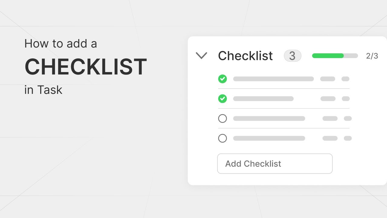 How to Add a Checklist in Tasks - YouTube