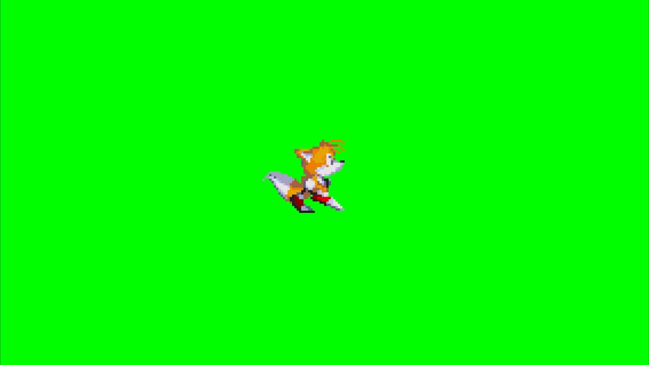 Sonic 3 - Tails Walking (Green Screen) - YouTube