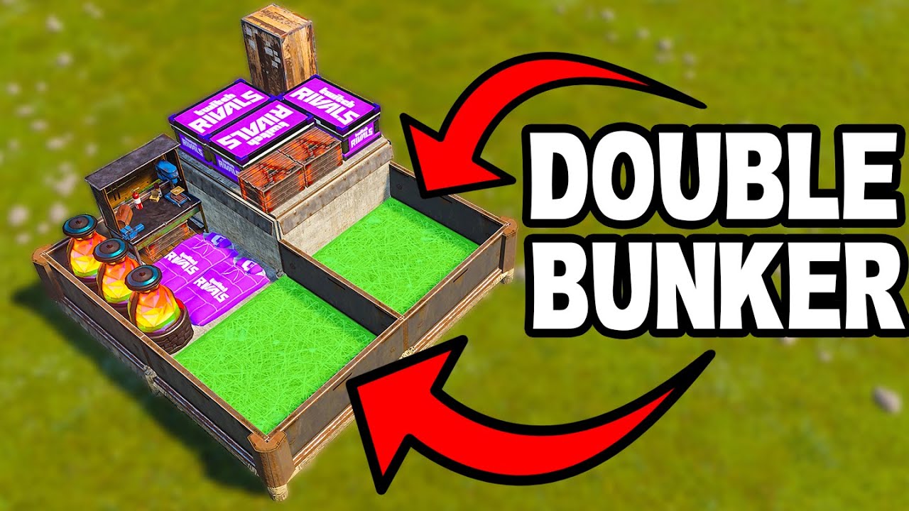 2x2 DOUBLE BUNKER / Rust Base Design 2023 - YouTube