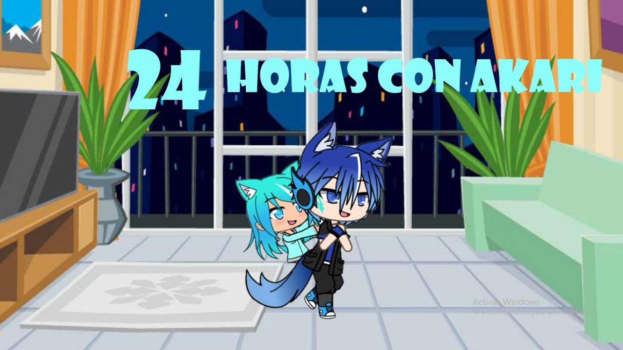 24 Horas con Akari Raiga kunn Gacha life - YouTube