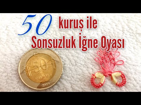 PARA İLE SONSUZLUK İĞNE OYASI YAPILIŞI 💵 💰 SONSUZLUK İĞNE OYASI NASIL YAPILIR💯