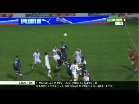 Buts Bordeaux - Lille 1-1 Obraniak Basa 19/10/12