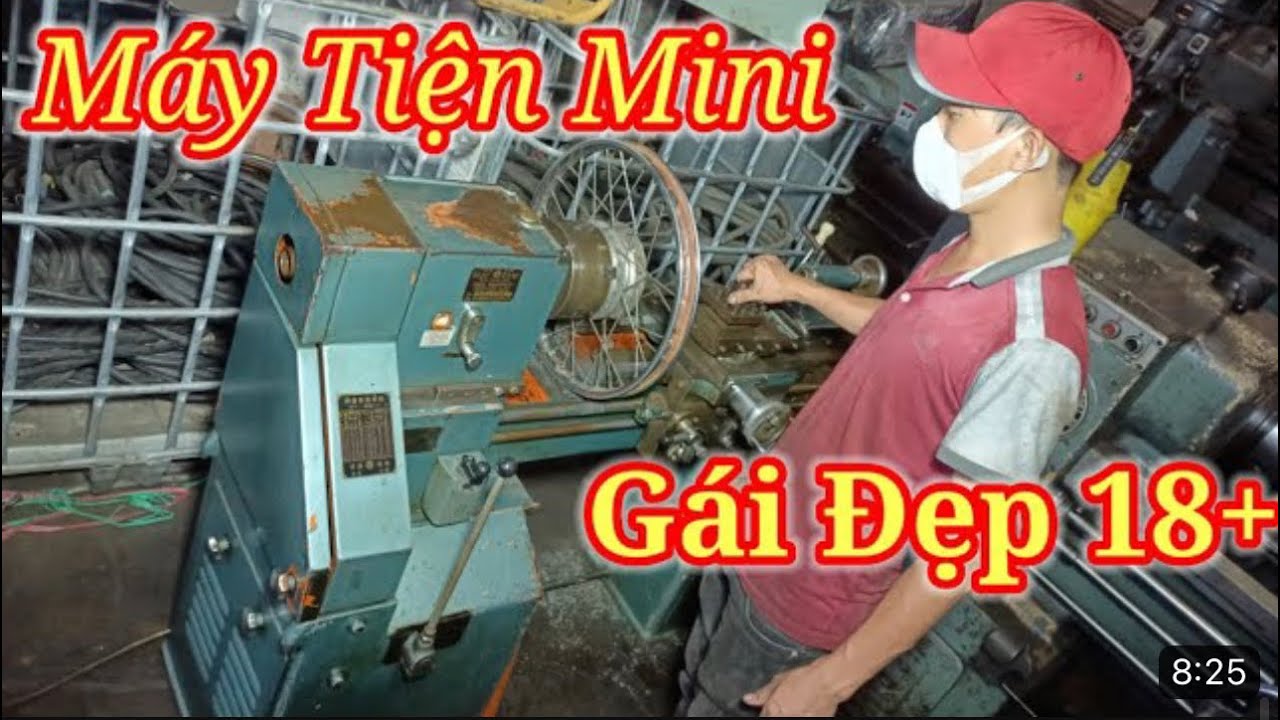 Clip 1128 | Máy tiện mini | AnDo-kikai | có hầu tay thuận | chuyen làm ...