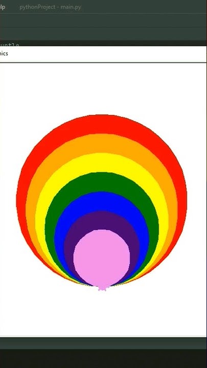 Draw Rainbow 🌈 Using Python Turtle Shorts Shortvideo Short Python