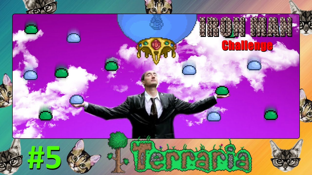 Terraria 1.3 Let's Play - Iron Man Challenge - Slime Rain [5] - YouTube