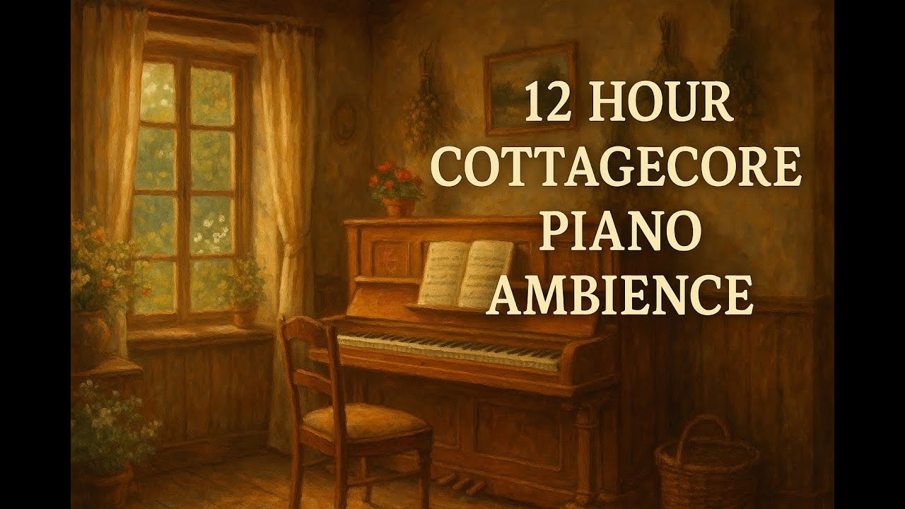 12 Hour Cottagecore Piano Ambience | Cozy ASMR for Sleep, Study ...