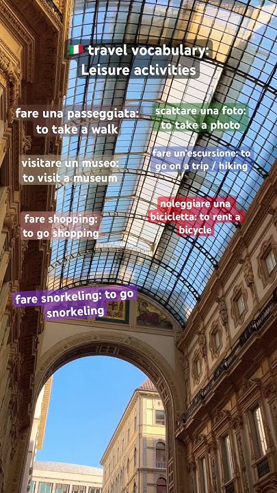 Italian Travel Vocabulary: Leisure Activities in Italy - YouTube