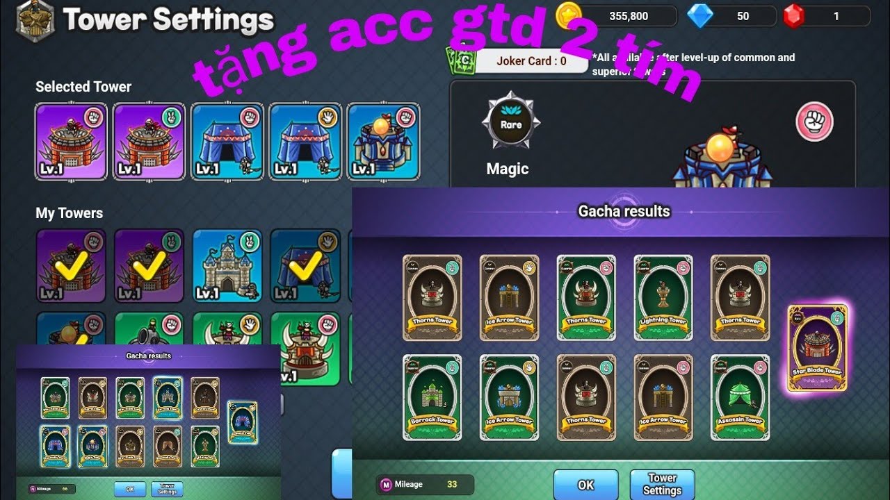 Gold Tower Defence :Review và tặng acc gtd 2 bé tím/Duytc - YouTube