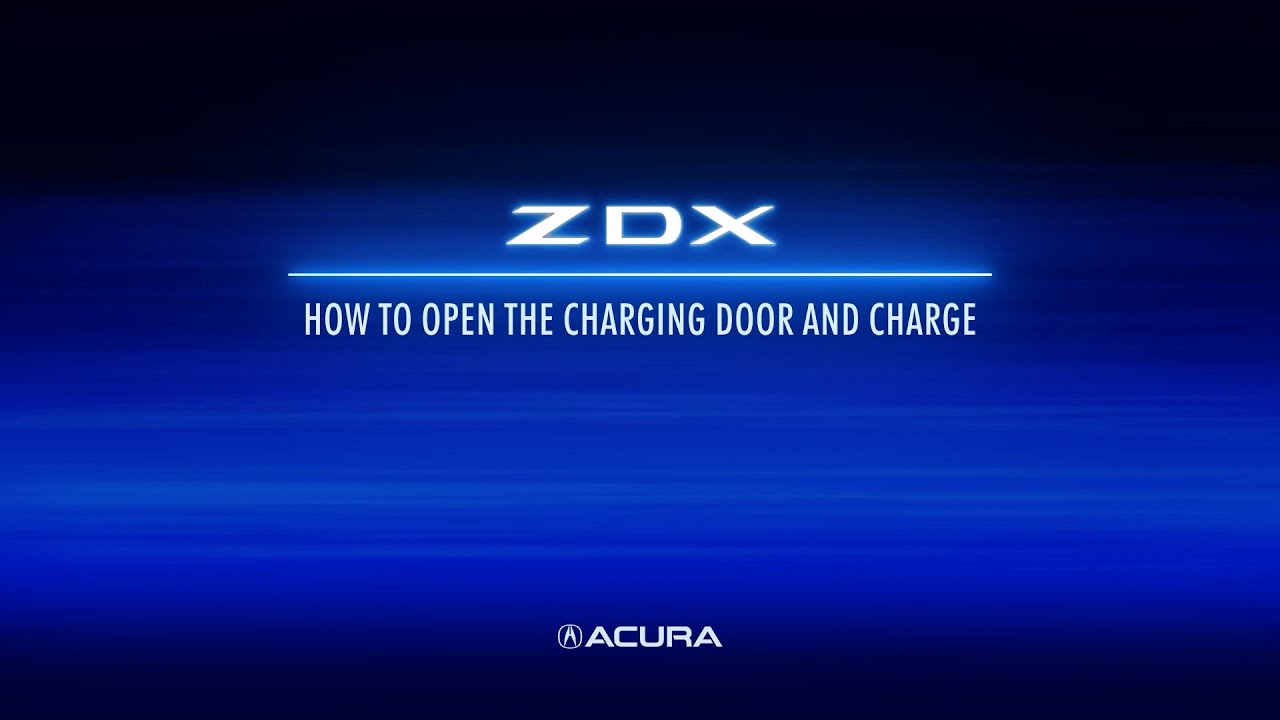 Acura ZDX | How to Operate the Charging Door and Plug In - YouTube