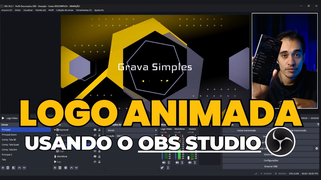 Como criar uma LOGO 3D para suas AULAS e LIVES e usar no OBS STUDIO ...