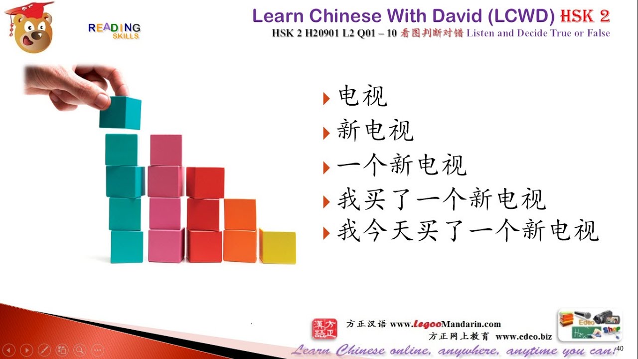 HSK 2 H20901 L1 Q01-10 Listen and Decide True or False 看图判断对错 Part 2 ...