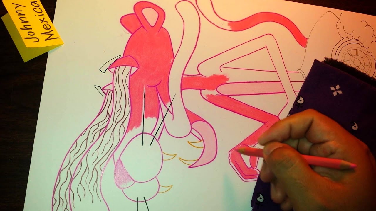 Drawing cartoons with a twist Pink Panther buggin - YouTube