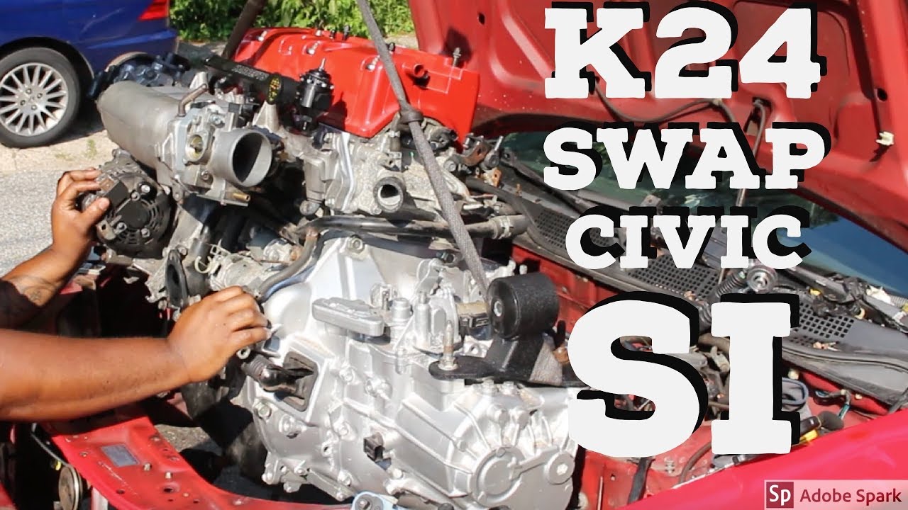 honda civic em1 k24 swap - YouTube
