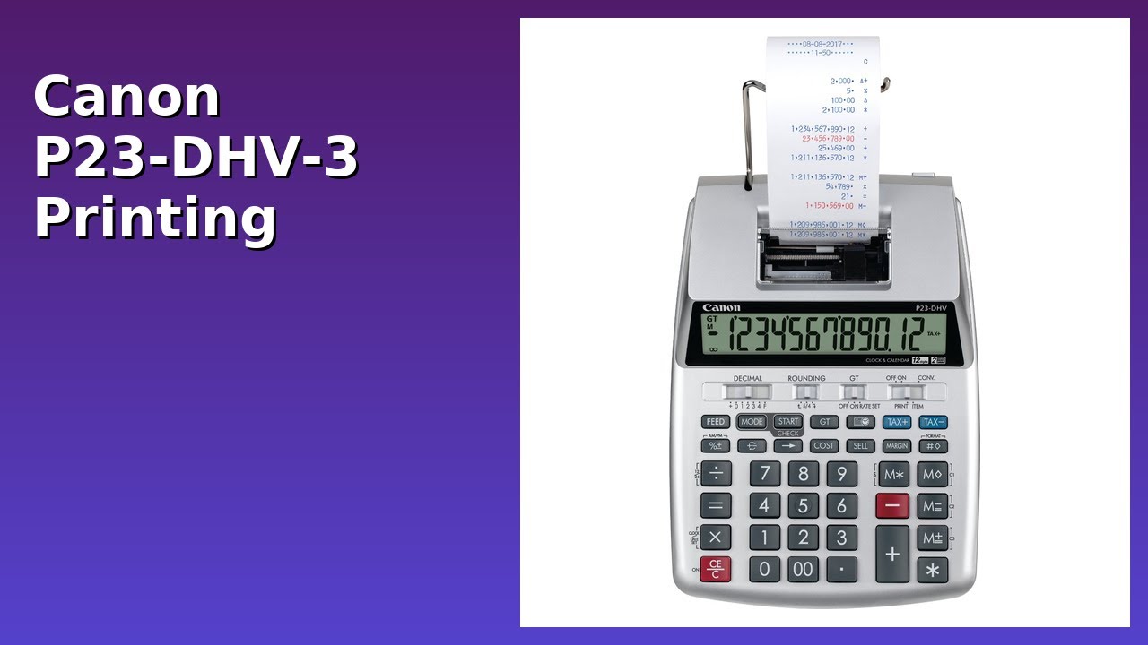 REVIEW (2026): Canon P23-DHV-3 Printing Calculator. Features. - YouTube
