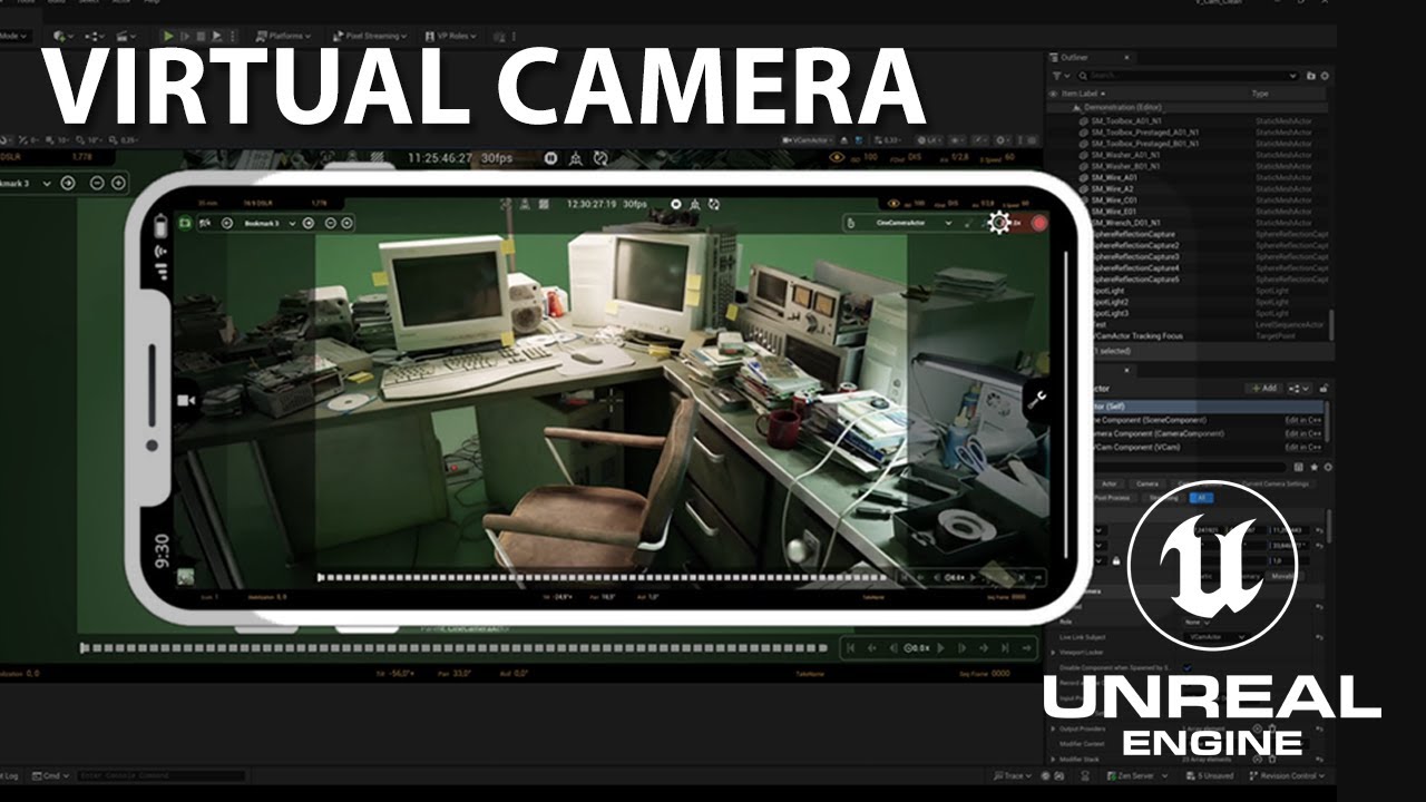 Unreal Engine 5.6 - Turn Your Smartphone Into A Virtual Camera - Tutorial - YouTube