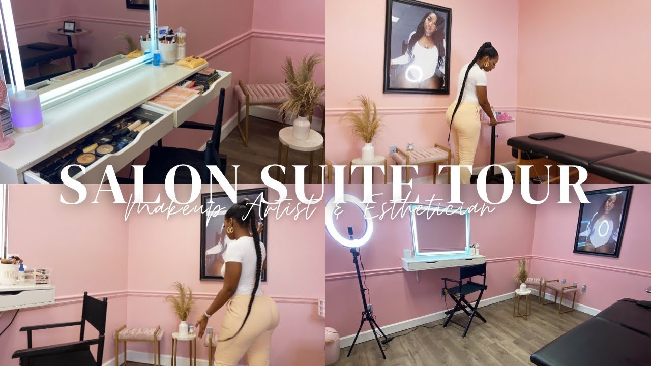 SALON SUITE TOUR OF MAKEUP/ESTHETICIAN SUITE PT.2 | VLOGTOBER - YouTube