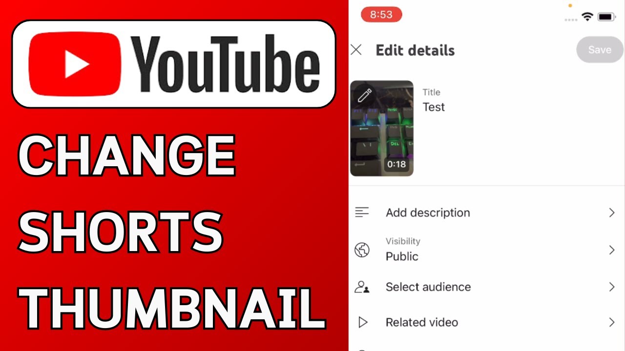 How To Change Thumbnail On YouTube Shorts - YouTube