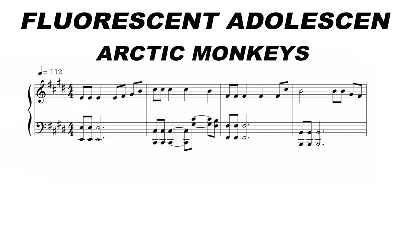 Arctic Monkeys - Fluorescent Adolescent Sheet Music - YouTube